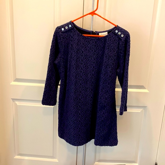 Komil | Tops | Dark Blue On Black Tunic 34 Sleeve Cotton Blend Boutique ...